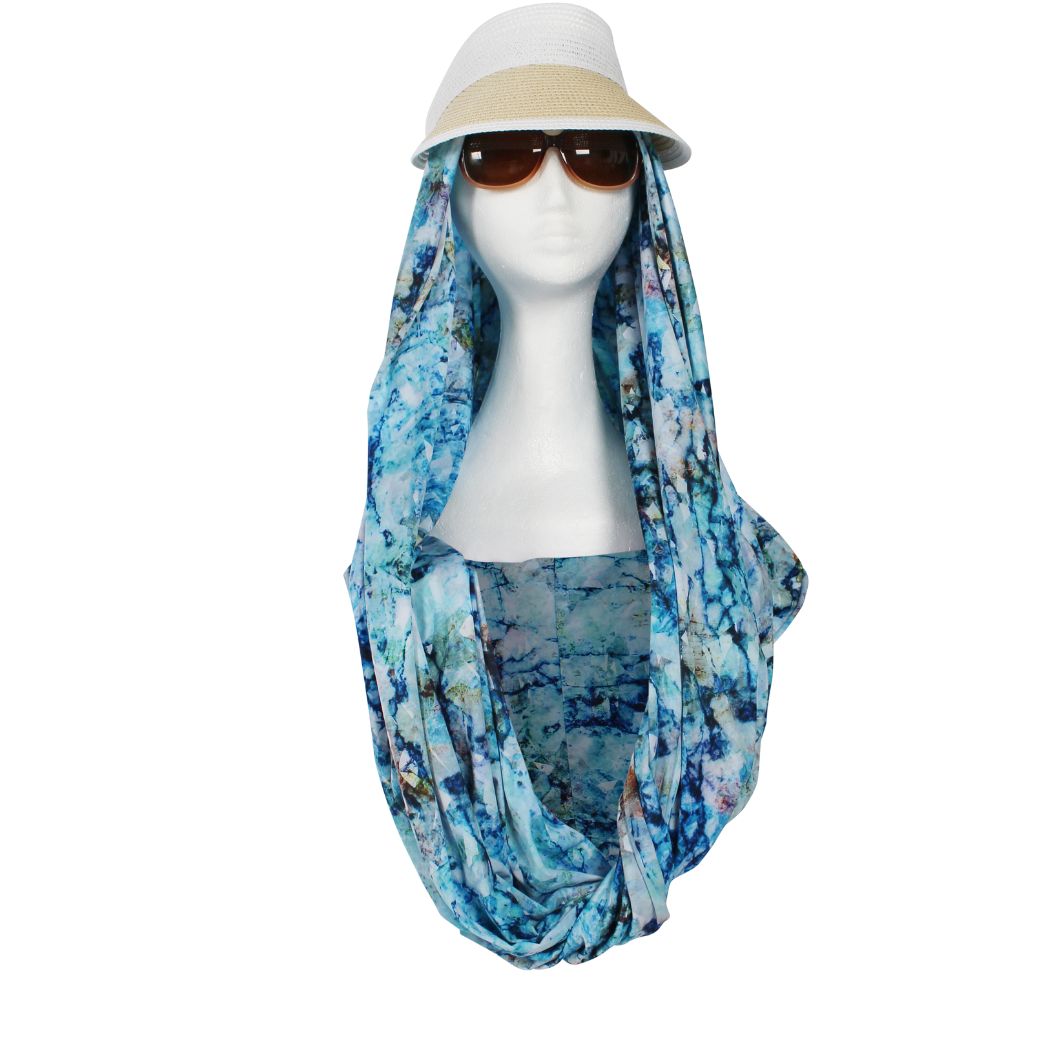 Australia’s most popular Sun Scarf. All-weather UV scarf. “Ocean Rocks ...